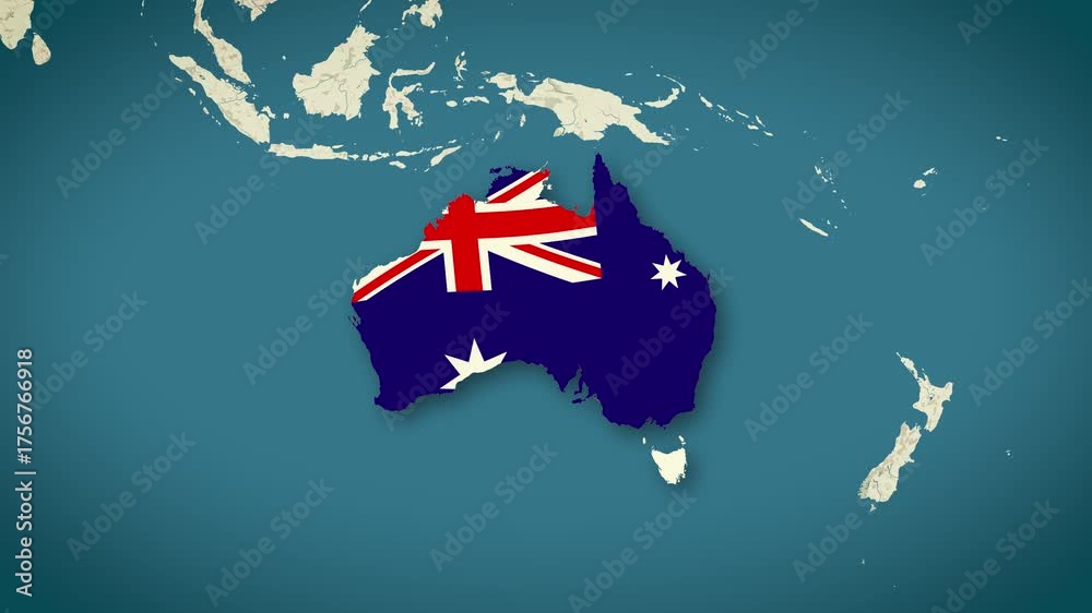 Map of Commonwealth of Australia, Australia - Map Animation ...