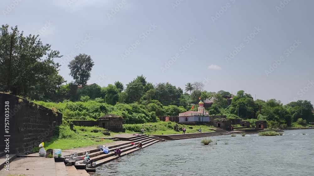 Limb Hatti Ghat is a place located on the Krishna River at Limb in ...