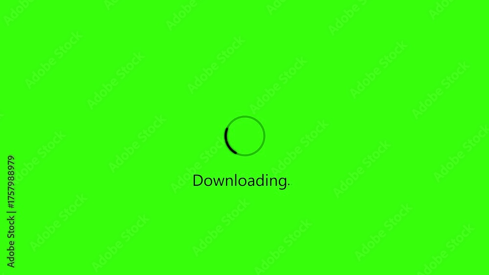 Downloading progress indicator, download process on black background ...