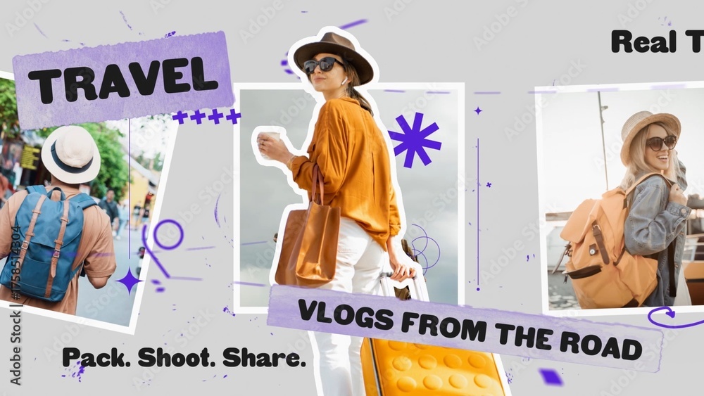 Travel Vlogger Journey Intro Stock Template | Adobe Stock