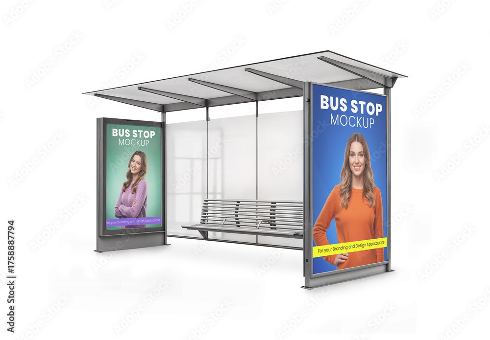 Bus Stop Mockup 63 Stock Template | Adobe Stock