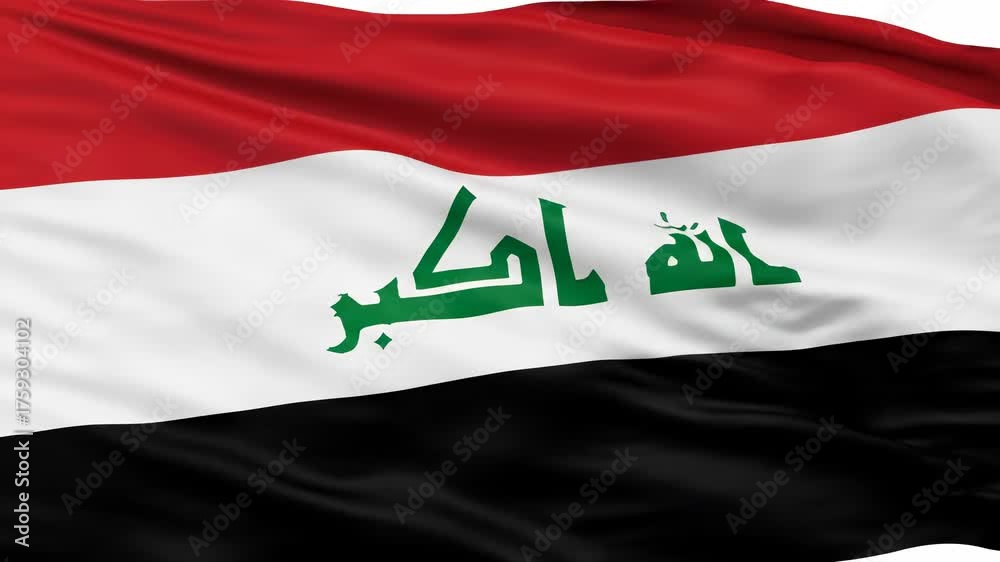 Wideo Stock: The flag of Iraq, a symbol of national identity, featuring ...
