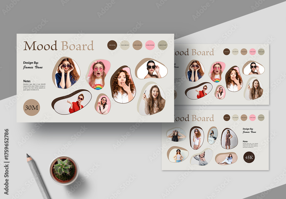 Creative Mood Board Design Template Layout For Visual Storytelling ...