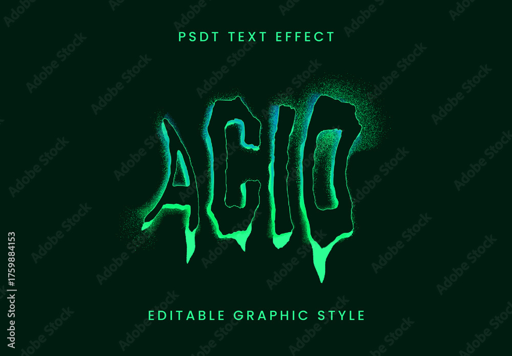 Green Acid Drip Text Effect Horror Slime Font Stock Template | Adobe Stock