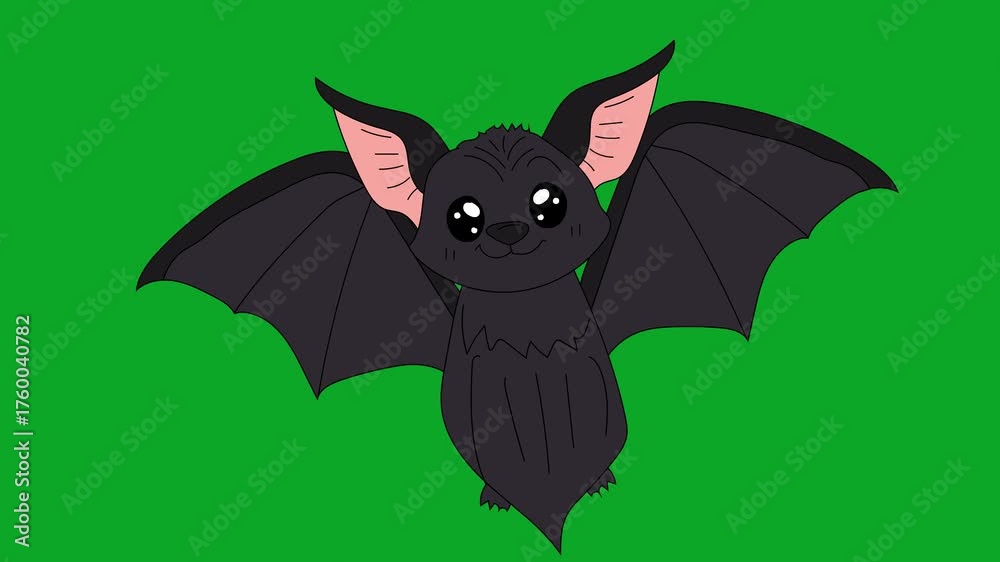 2D Animated Flying Bat Green Screen Loop - High Quality VFX Overlay ...