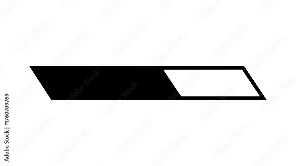 Simple diagonal short progress bar filling from left to right, then ...