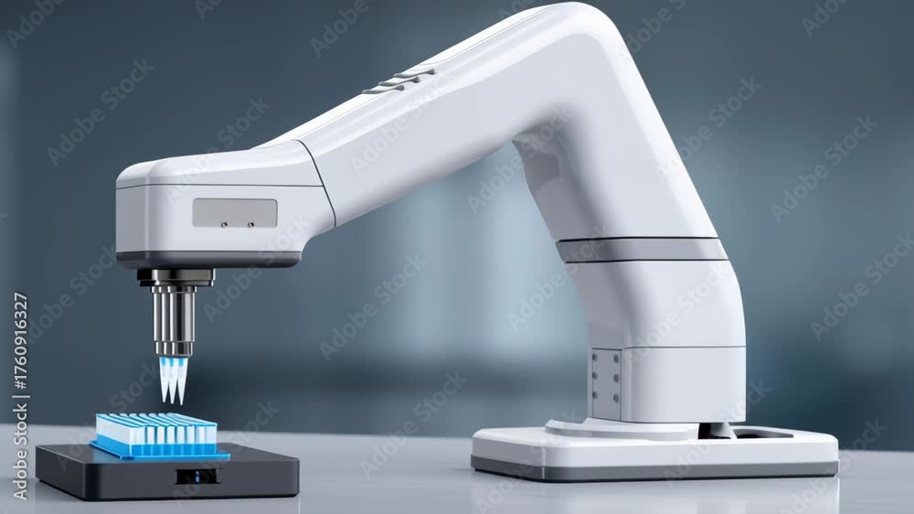 Automated laboratory pipetting robotic arm microplate automation liquid ...