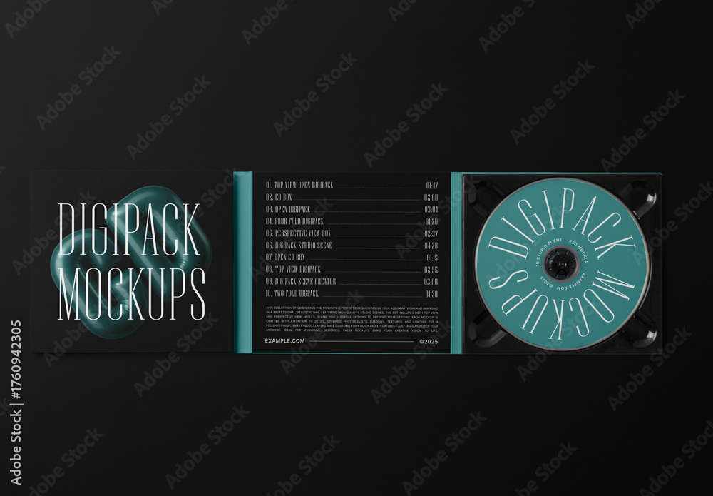 Open Digipack Mockup Stock Template | Adobe Stock