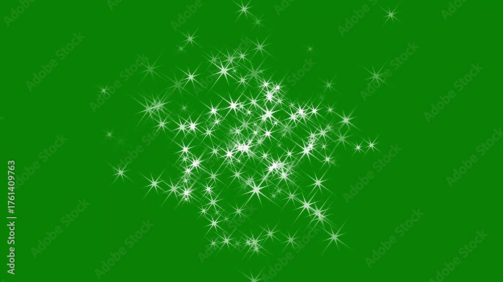 4k Twinkle light stars sparkle and glitter in a seamless loop animation ...