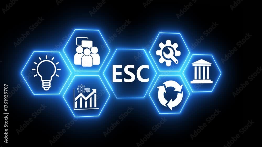 ESG strategy and sustainable business development concept on the ...