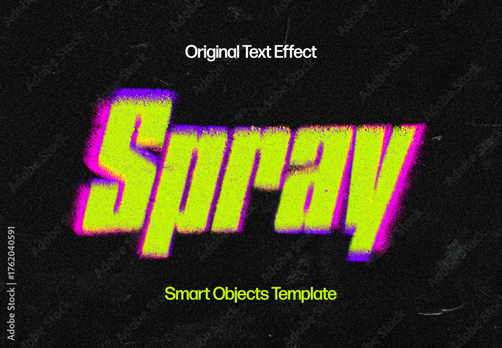 Color Spray Text Effect Mockup Stock Template | Adobe Stock
