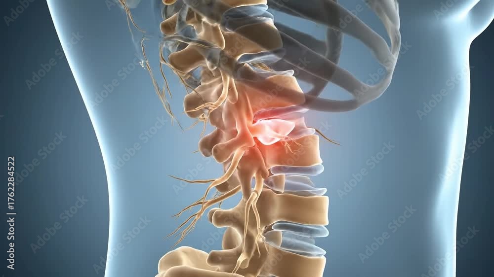 Spinal Cord and Spine Injury Causing Back Pain. Detailed Medical ...