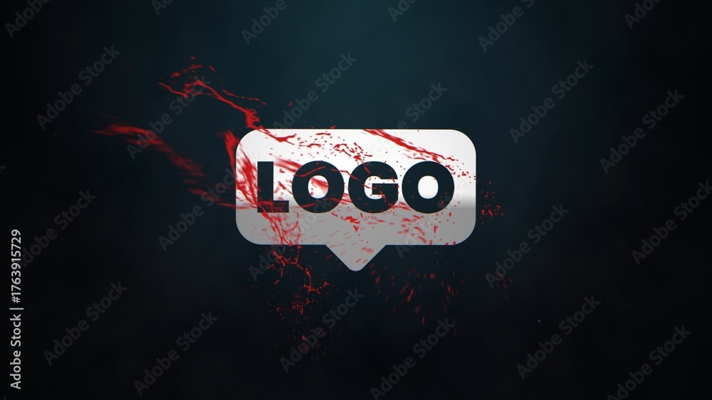 Bloody Trailer Blood Splatter Logo Reveal Stock Template | Adobe Stock