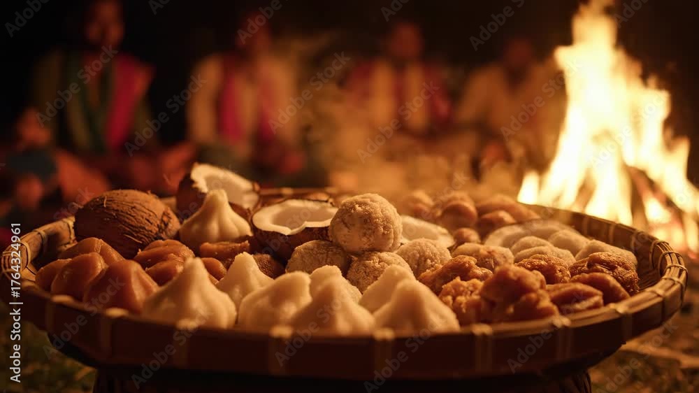 Vídeo do Stock: Festive Delights Celebrating Magh Bihu with Traditional ...
