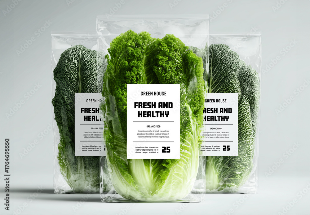 Vegetable Package Mockup Stock Template | Adobe Stock