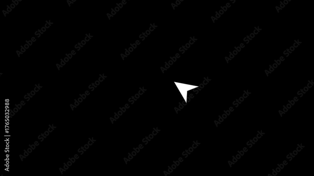 mouse cursor click animation. mouse click arrow bar and push button bar ...