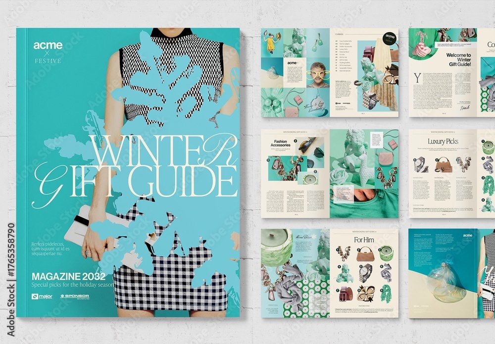 Winter Magazine & Catalog Template Stock Template | Adobe Stock