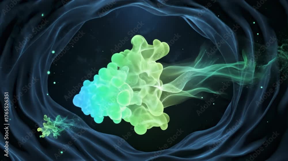 Vidéo Stock Animated Molecule Structure Forming Inside a Cell, Science ...