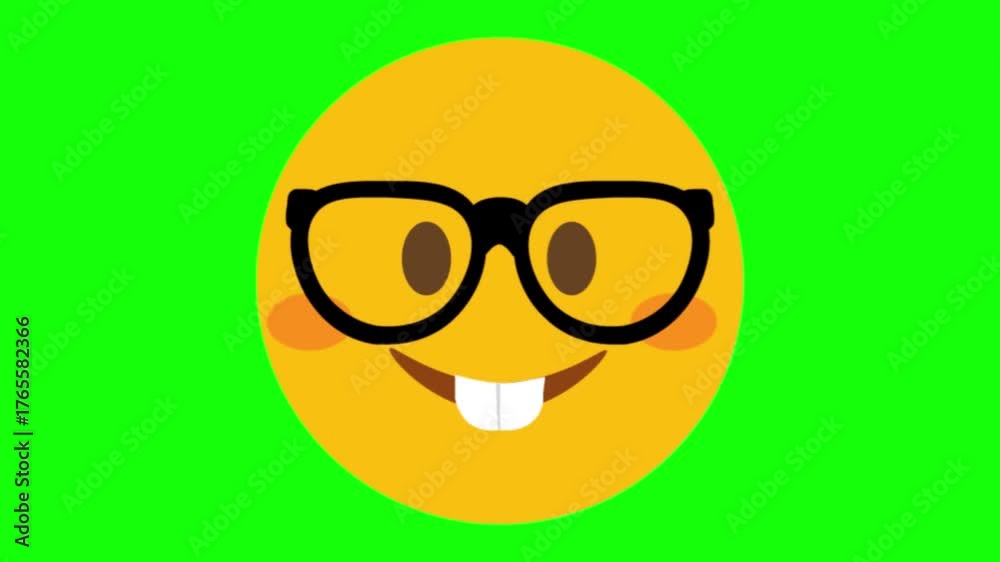 Funny Emoji with Fangs & Spoon | 3D Laughing Reaction Animation | Green ...