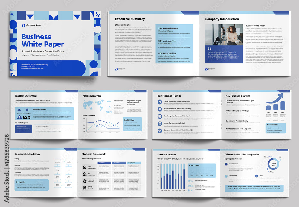White Paper in Business Marketing Stock Template | Adobe Stock