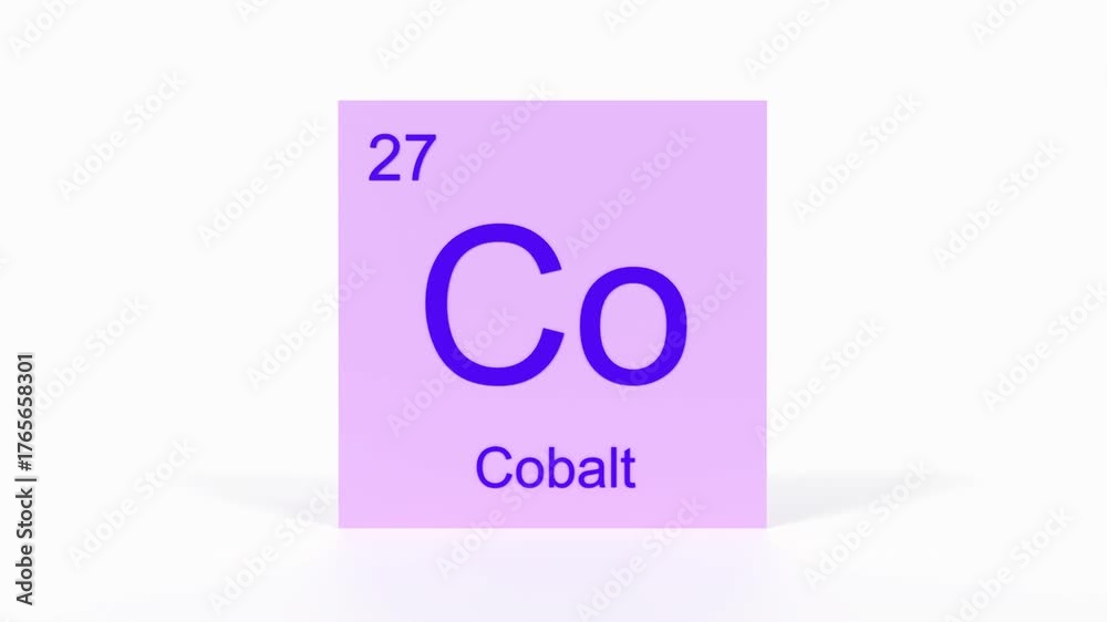 Vidéo Stock Cobalt Element 4K Render - Periodic Table Box with Atomic ...