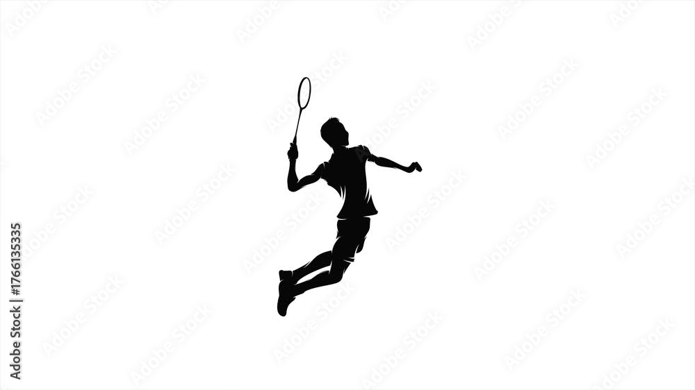 Animation of badminton player smash Stock Video | Adobe Stock