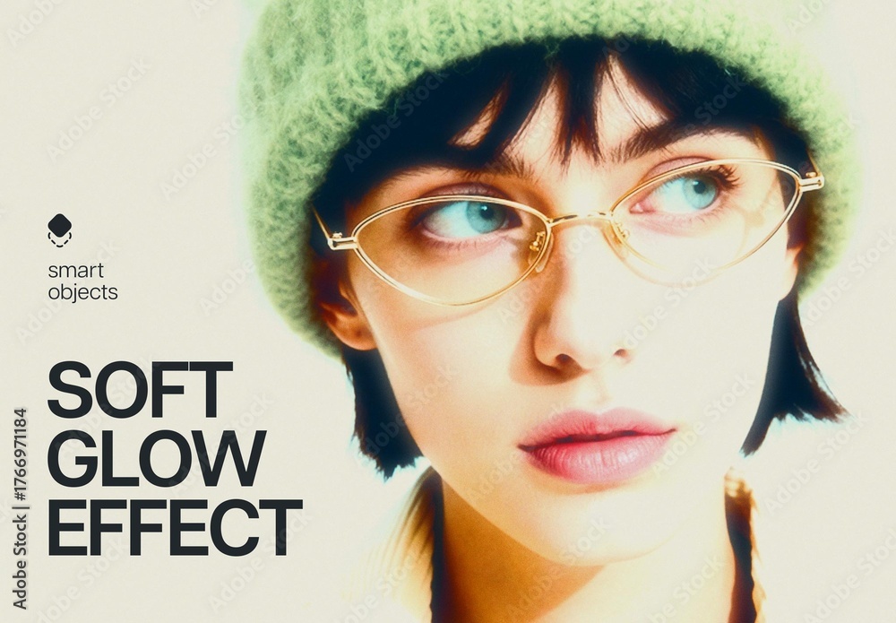 Soft Glow Photo Effect Mockup Stock Template | Adobe Stock
