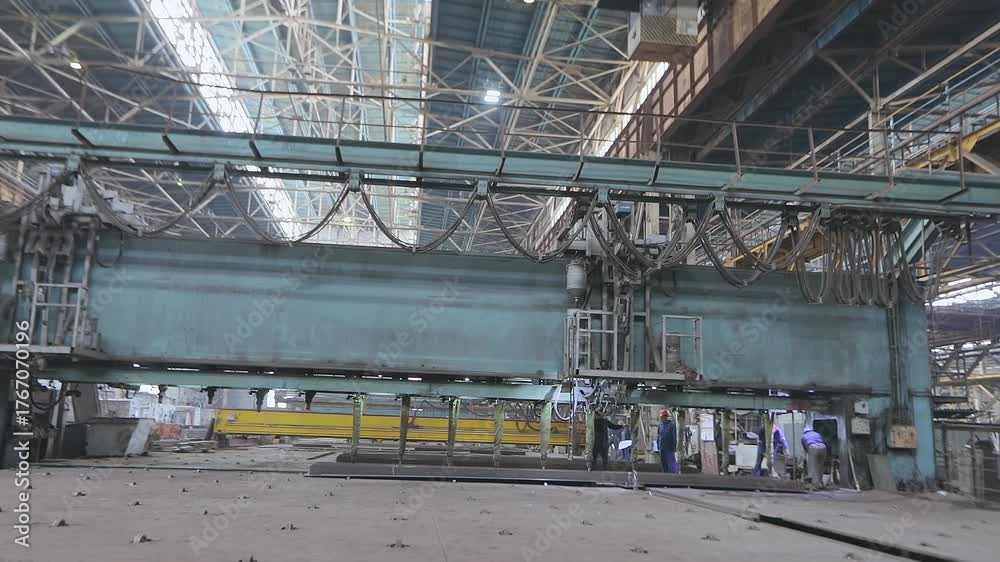 Video Stock Steel Box Beam Welding Line. Submerged Arc Welding SAW ...