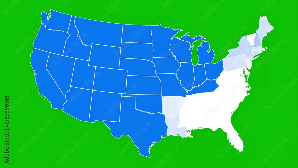 Geographic Data Visualization with map of united states america showing ...