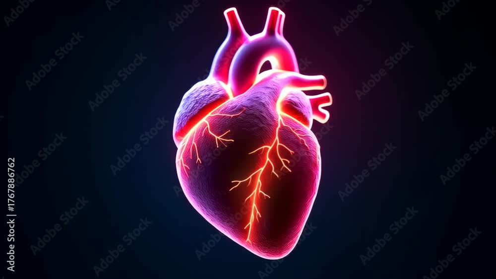 cardiac organ: heart anatomy, vascular health, medical illustration ...