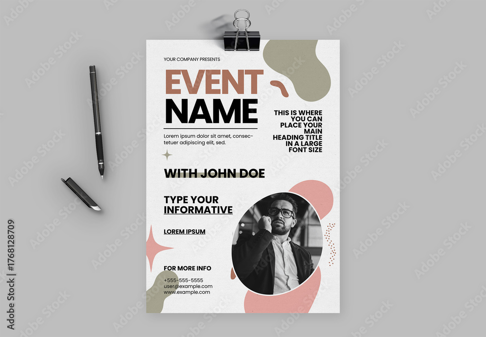 Modern Minimal Event Poster Template Stock Template | Adobe Stock