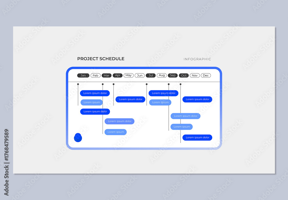 Minimalist Project Schedule Timeline Infographic Template plantilla de ...