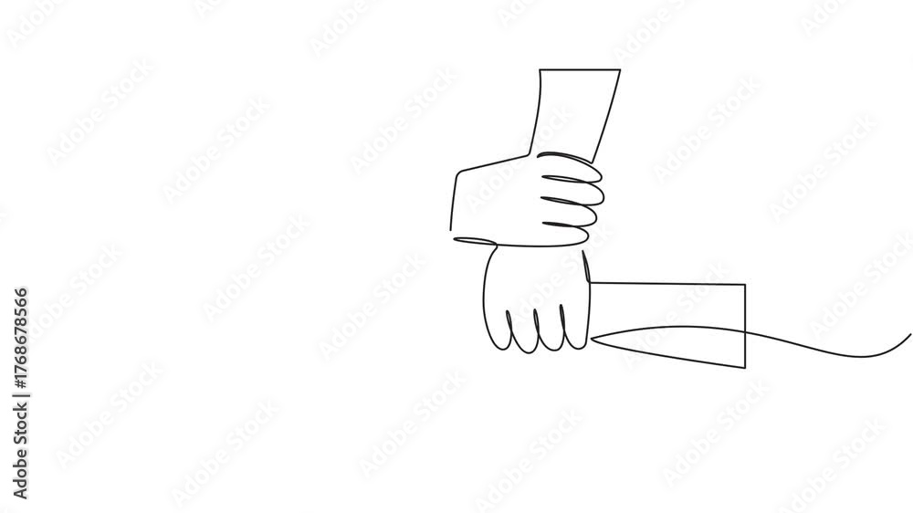 Vidéo Stock Animated self drawing of single continuous line draw group ...