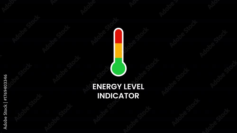 Vidéo Stock Minimal energy meter animation visualizing power from low ...