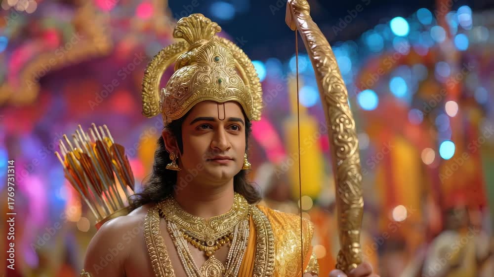 Divine Rama: revered name, Ramachandra spirit, warrior victory, Ayodhya ...