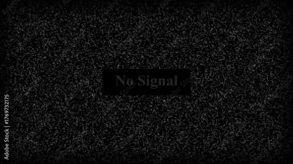 No signal on TV screen. Old TV screen noise glitch effect. Static white ...