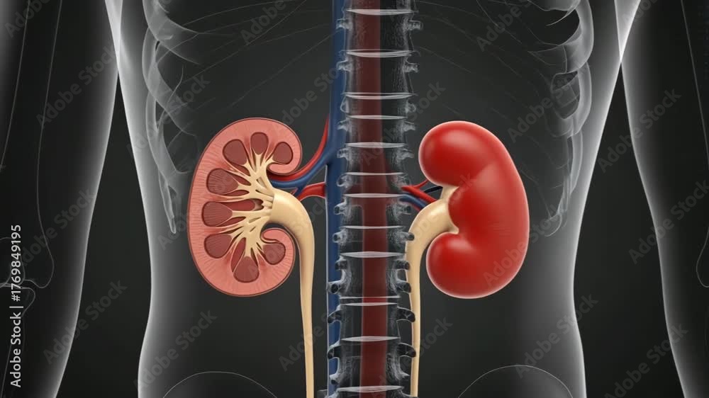 Human Kidney and Urinary Tract Medical Diagram Anatomical illustration ...