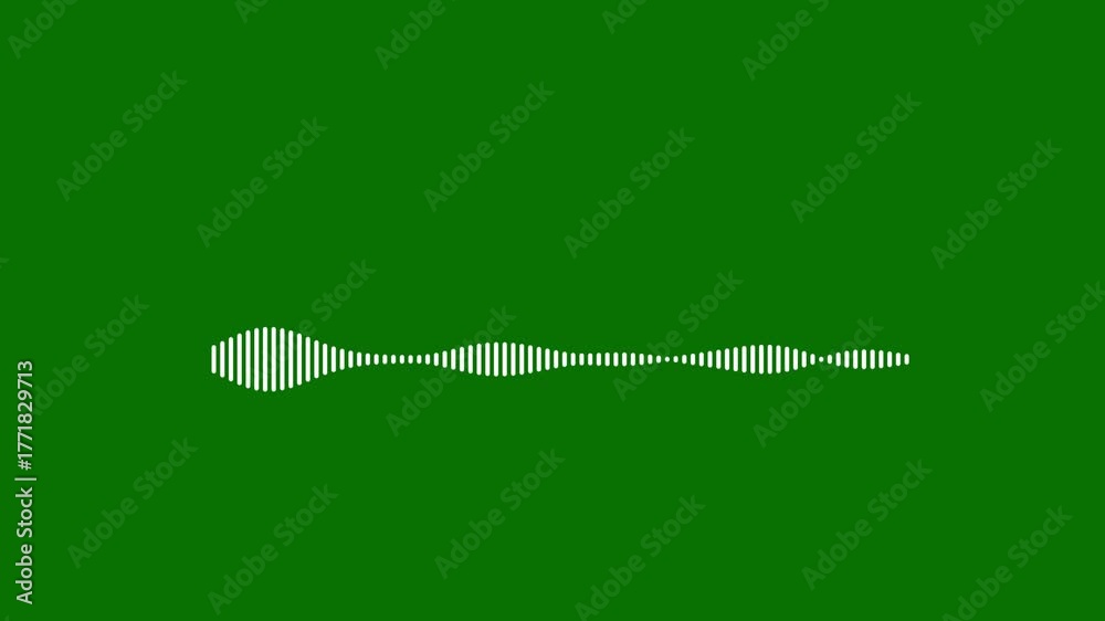 Vidéo Stock Dynamic 4K audio waveform on green screen background ...