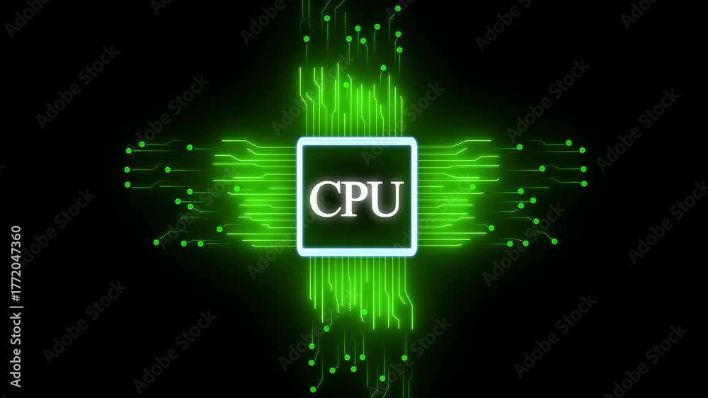 animation shows the process of turning on the CPU in the motherboard ...