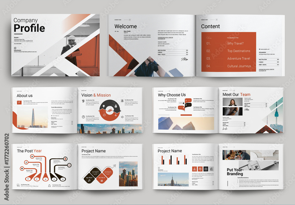 Company Profile Layout Stock Template | Adobe Stock