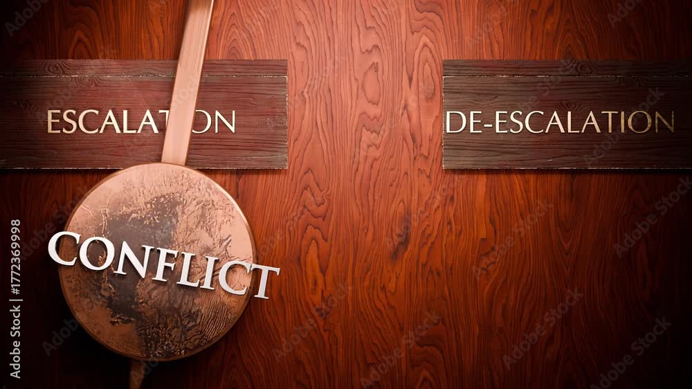 Conflict swings between escalation and de-escalation. Visualizing a ...