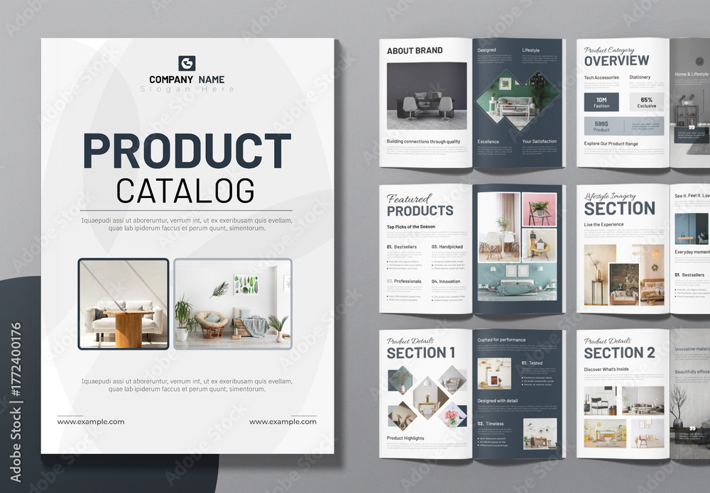 Product Catalog Book Template Layout Stock Template | Adobe Stock