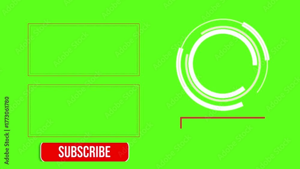 Vidéo Stock YouTube End Screen Template with Channel Logo, Red ...