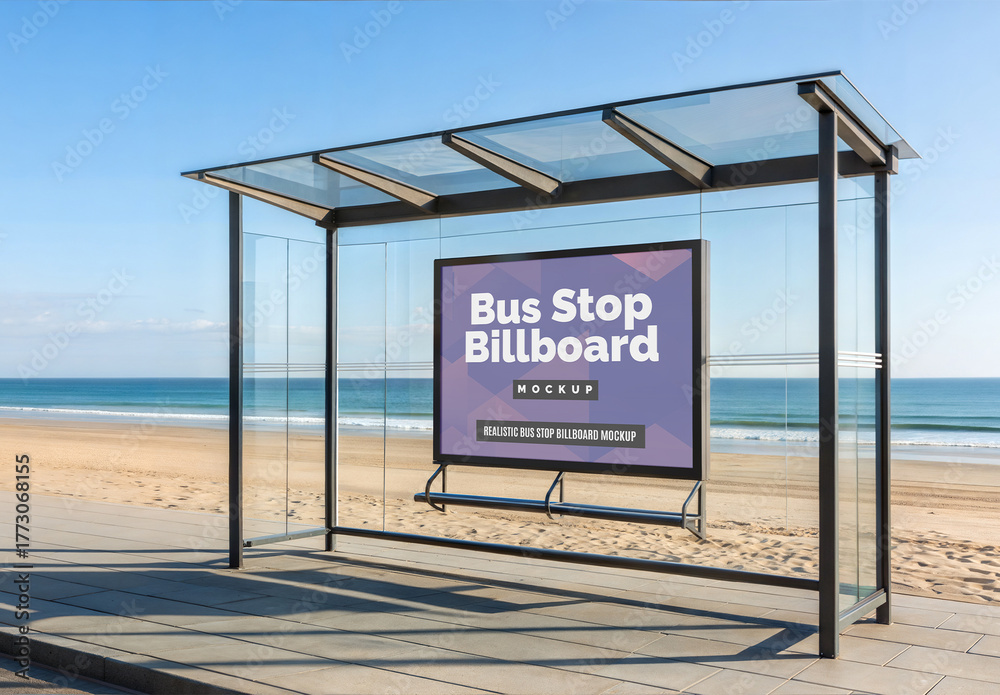 Bus Stop Mockup 86 Stock Template | Adobe Stock