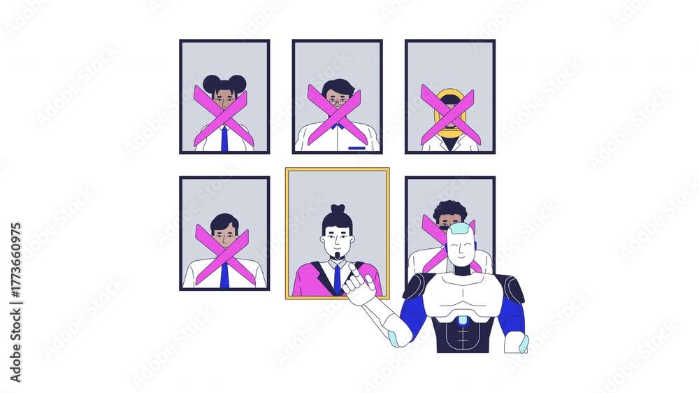 Bias in artificial intelligence decision-making 2D animation ...