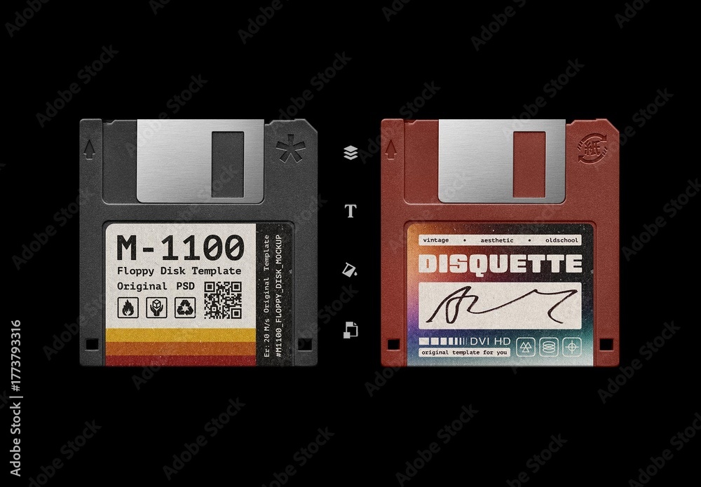 Floppy Disk Mockup Stock Template | Adobe Stock