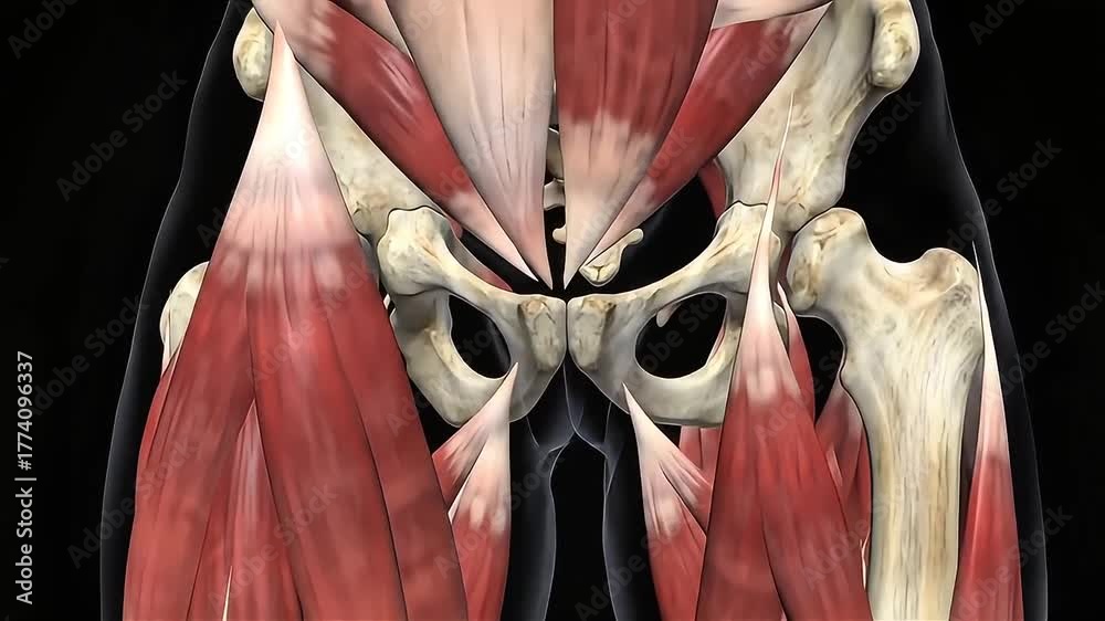 3D Anatomical Visualization of Human Quadriceps Muscles สต็อกวิดีโอ ...