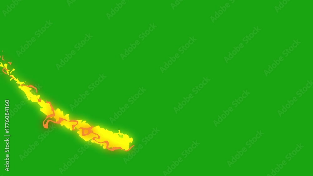 Round fire frame overlay as design element. Spiral smoke particles VJ ...