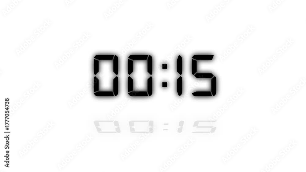 Countdown Digital Clock Animation 20 to 0 second Countdown digital ...