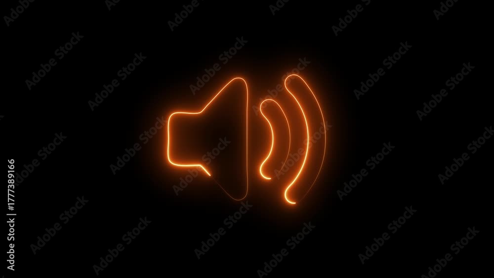 Speaker icon animated on, speaker volume animation, microphone, sound ...